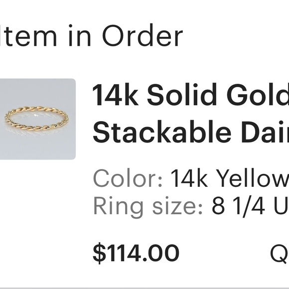 Jewelry | 14k Solid Gold Stackable Dainty Ring | Poshmark